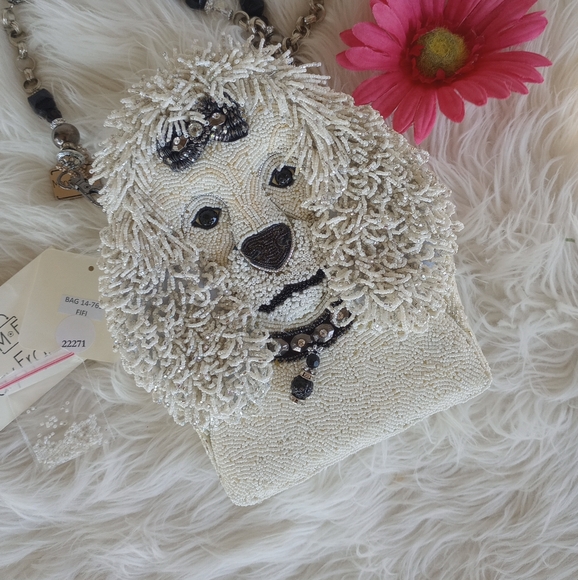 Mary Frances | Bags | Mary Frances Fifi Beaded White Poodle Dog Novelty ...